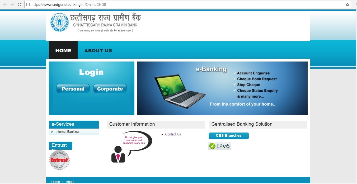 How to Login on Chhattisgarh Rajya Gramin Bank (CRGB) Internet Banking