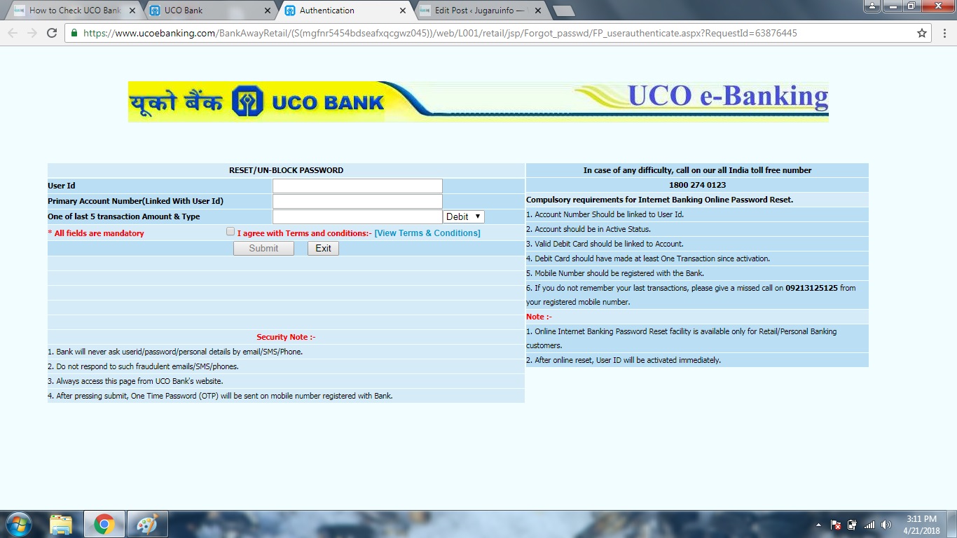 How to Register for Net Banking in UCO Bank?- Reset Password