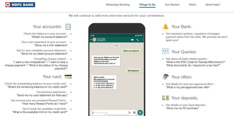 Register for HDFC Whatsapp Banking 2025 - Online Banking